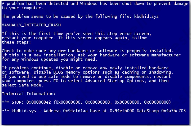 bluescreen Error | eInfoDesk